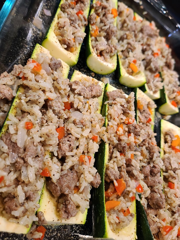 Greek Zucchini Boats with Tzatziki - Growing Up Garlicky